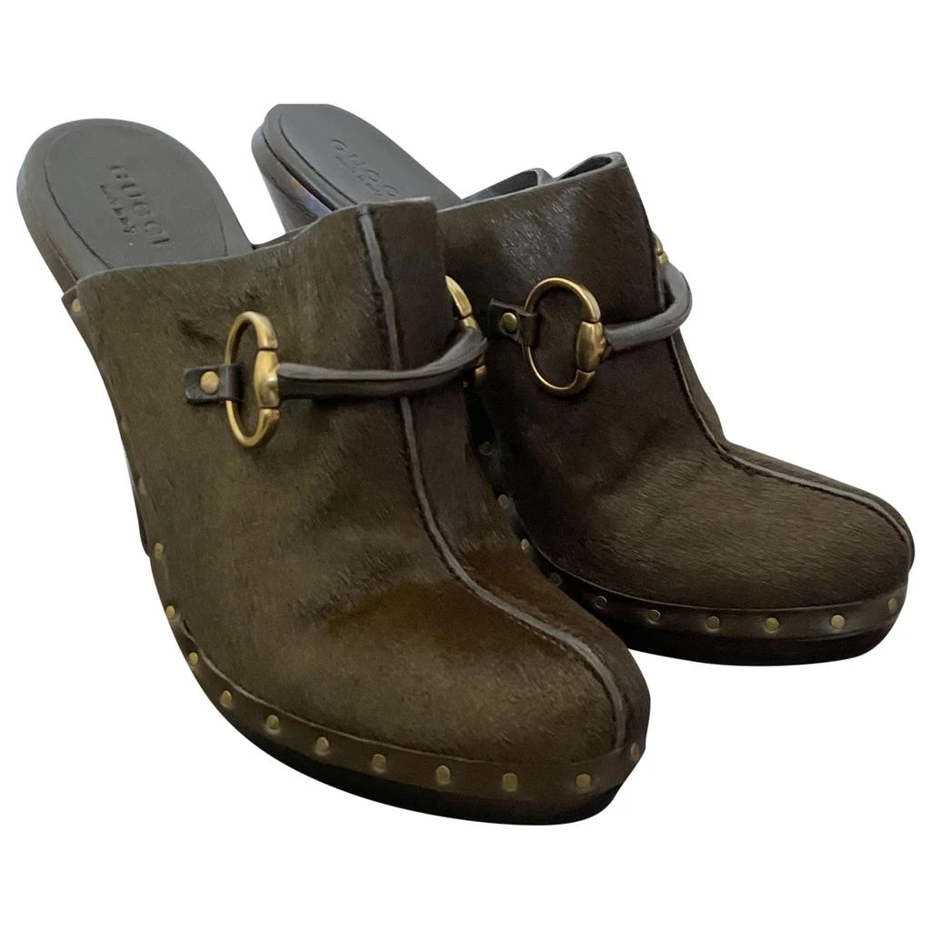 Gucci Gucci Pony-style calfskin mules & clogs - Sandals - BeyondStyle