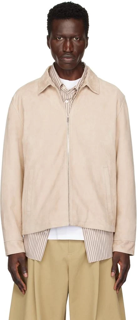 Theory Beige Hazelton Leather Jacket M - Jackets - Free Shipping ...