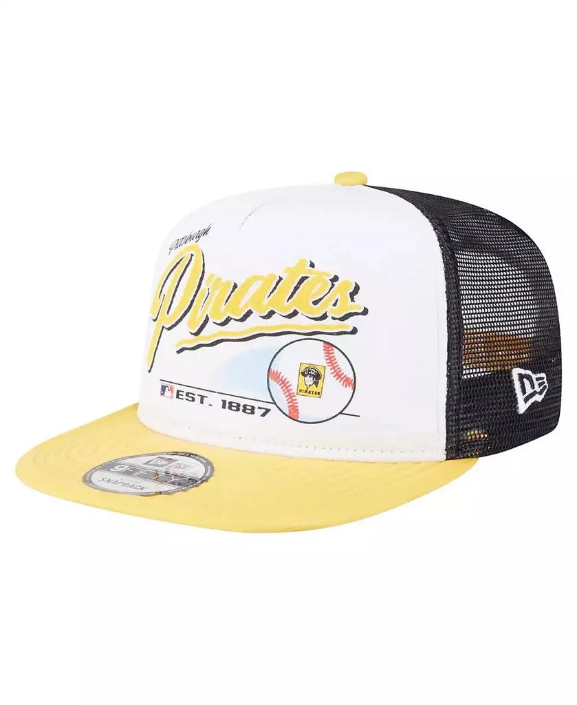New Era Men's White/Gold Pittsburgh Pirates Retro Script Trucker 9FIFTY ...