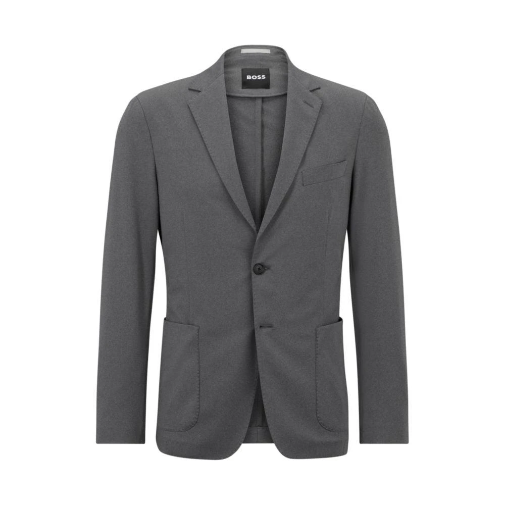 Hugo Boss Slim-fit jacket in micro-patterned performance-stretch cloth ...
