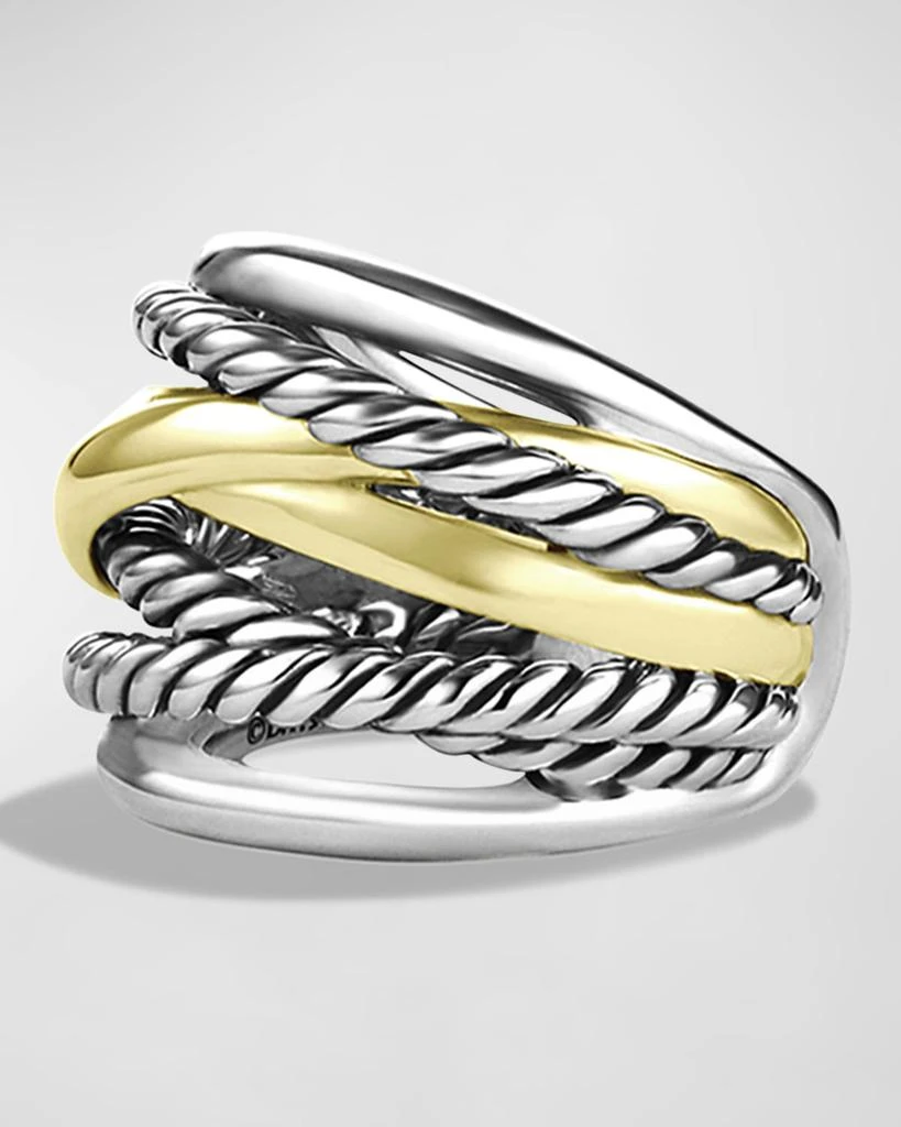 David Yurman Crossover Wide Ring with Gold - JEWELRY - Free Shipping ...