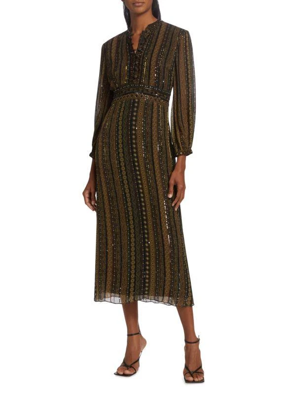 Veronica Beard Borelli Beaded Midi Dress - Dresses & Skirts - Free ...
