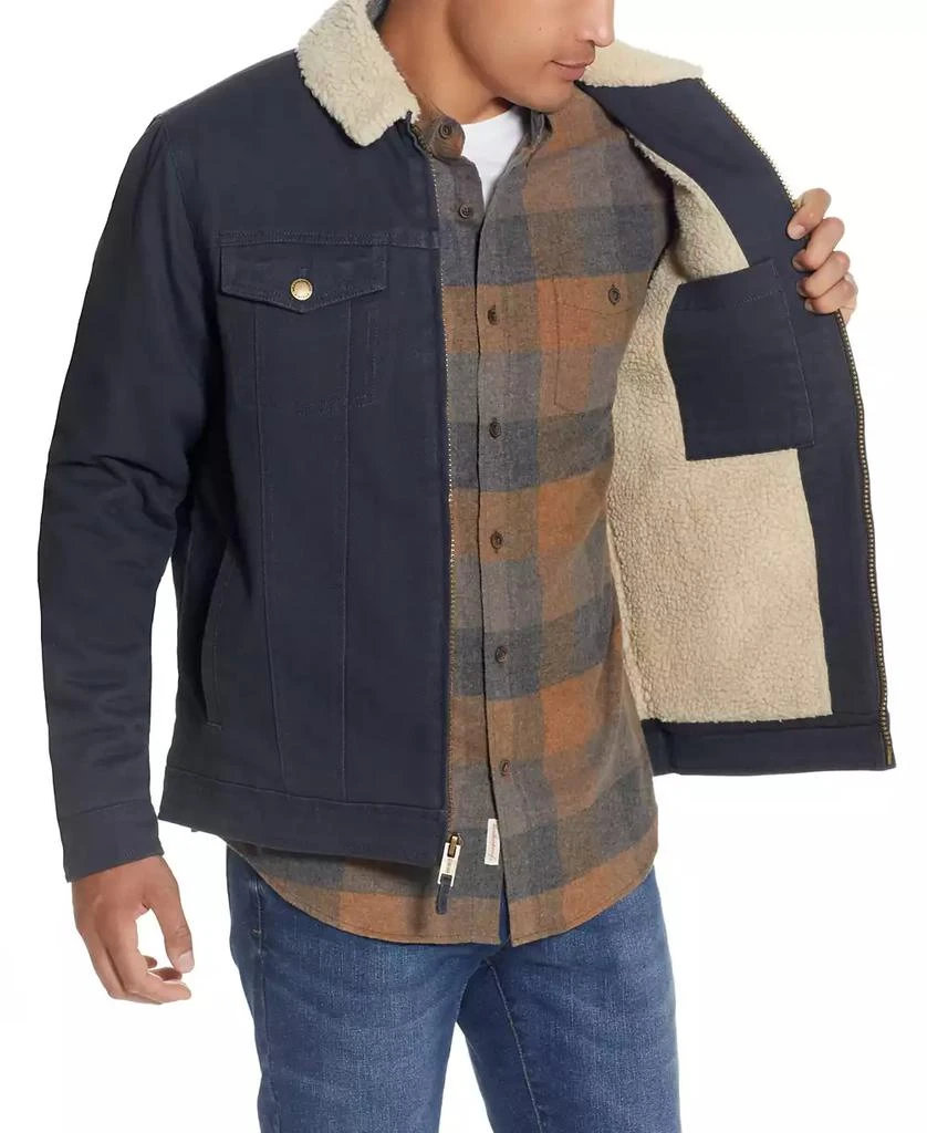 Men's Sherpa Lined Canvas Twill Trucker Jacket – On Sale Now with Up to ...