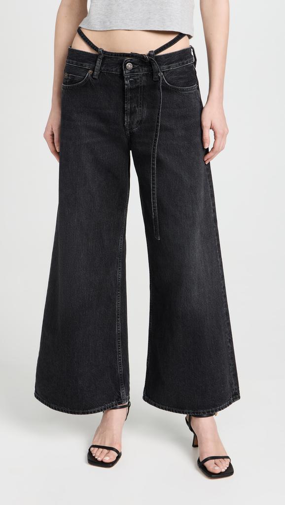 Acne Studios Acne Studios 2021F Logo Patch High-Waist Jeans Acne Studios Acne Studios 2021F Logo Patch High-Waist Jeans