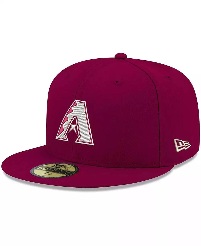 Men's Cardinal Arizona Diamondbacks Logo White 59FIFTY Fitted Hat – On ...