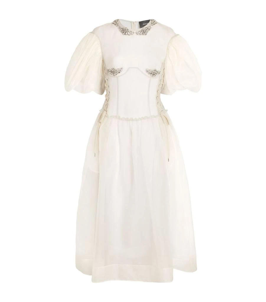 Simone Rocha Silk Embellished Midi Dress - Dresses & Skirts - BeyondStyle