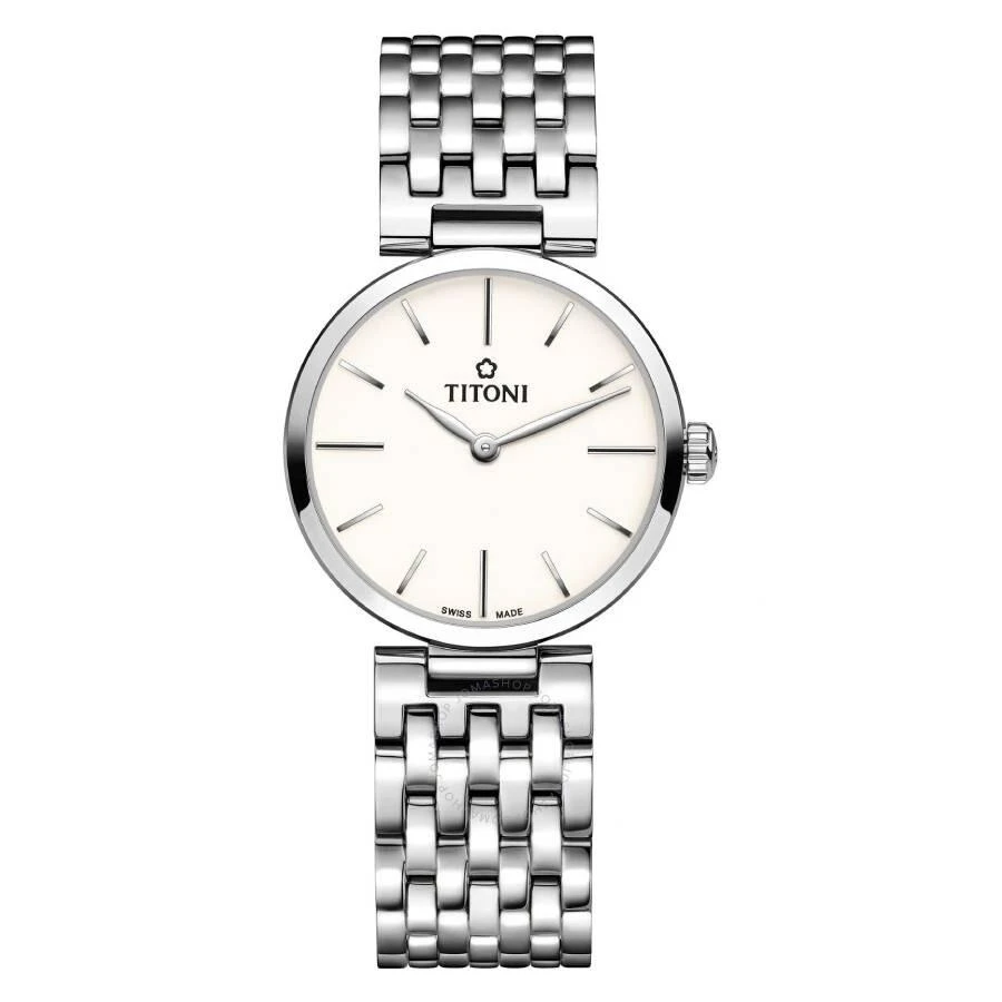 Shop Slenderline Quartz Silver Dial Ladies Watch TQ-42718-S-606 on Sale ...