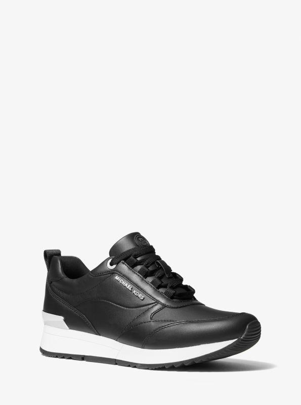 Michael michael kors allie embellished leather and canvas trainer store
