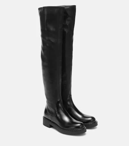 Prada Tall leather boots - Boots - Free Shipping - BeyondStyle