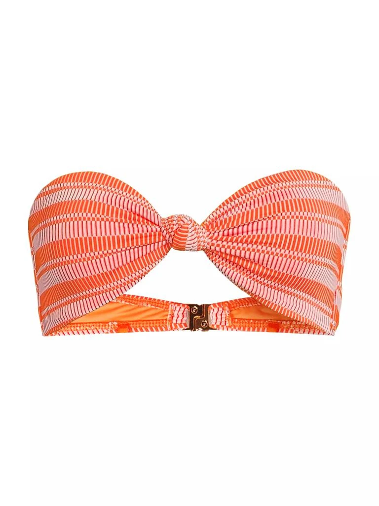 Milly Striped Knot Bandeau Bikini Top - Swimwear - Free Shipping ...