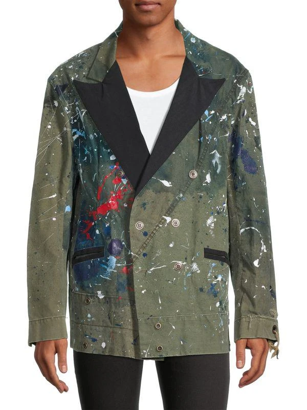 Greg Lauren Tent Paint Splatter Blazer - Suits - Free Shipping ...