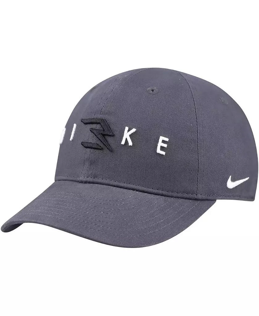 NIKE Men's Graphite Dual Logo Curve Brim Adjustable Hat - Hats ...