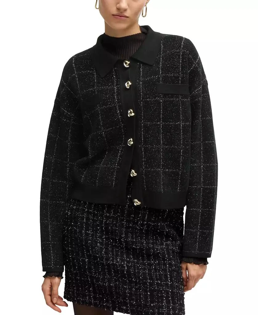 Hugo Boss Women’s Sparkle Tweed Cropped Jacket - Free Shipping ...