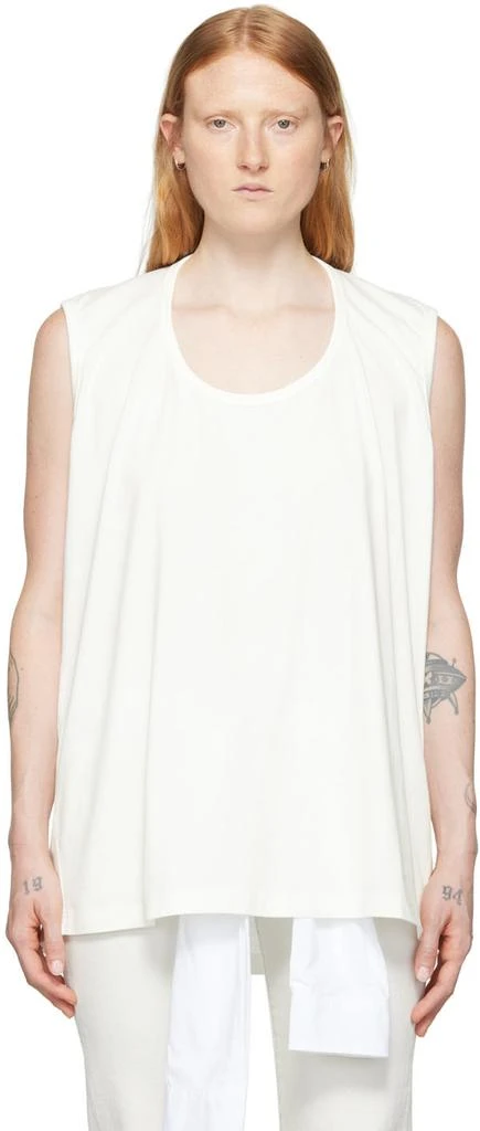 MAISON MARGIELA Off-White Cut-Out Tank Top - Lingerie - BeyondStyle