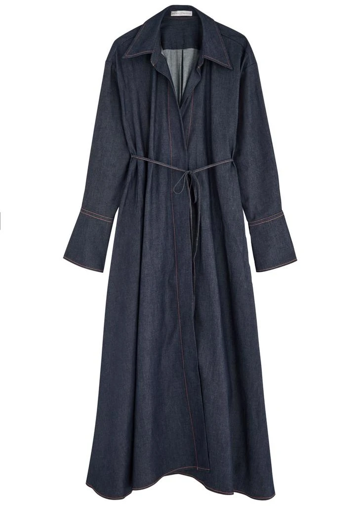 PALMER//HARDING Love Revisited chambray midi wrap dress - Dresses ...