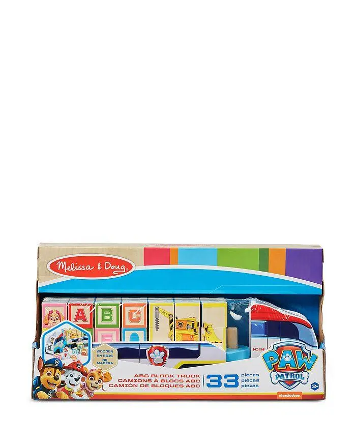 Melissa & Doug Paw Patrol Wooden ABC Block Truck - Ages 3+ - BABY ...