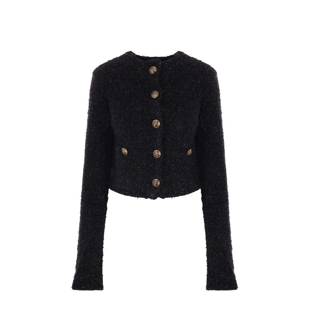 Balenciaga Crop Bouclé Women's Cardigan - Women's Cardigans - Free Shipping - BeyondStyle