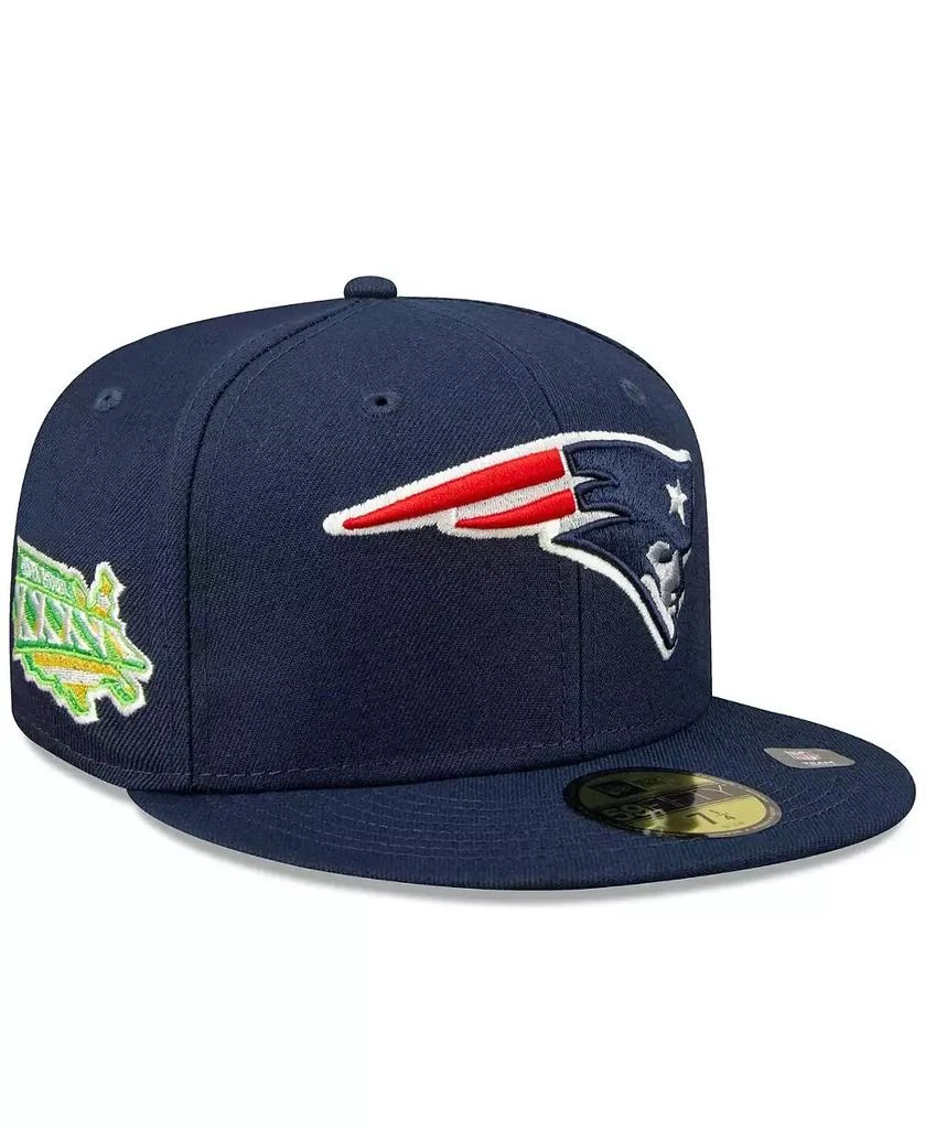 New Era Men's Navy New England Patriots Super Bowl XXXVi Citrus Pop ...