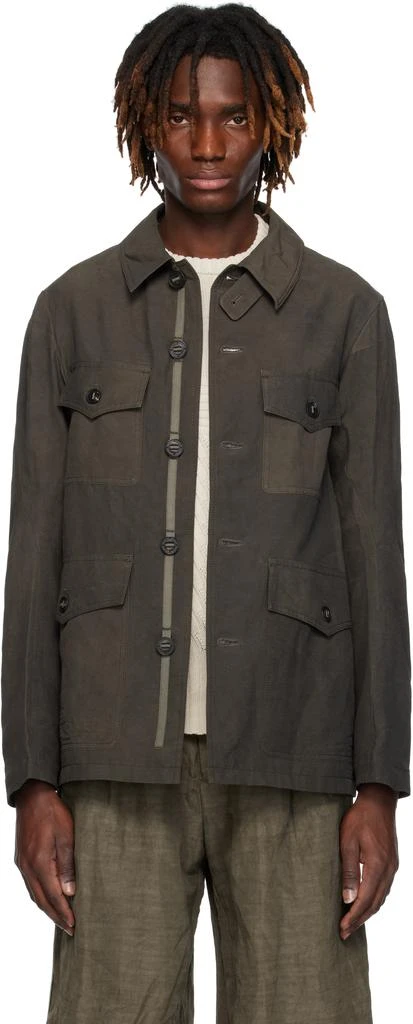 DEVOA Brown Hunting Jacket - Jackets - BeyondStyle
