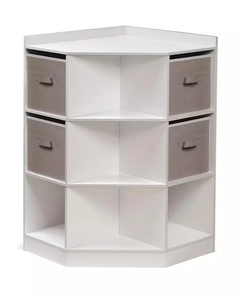 Badger Basket Corner Cubby Storage Unit with Four Reversible Baskets ...