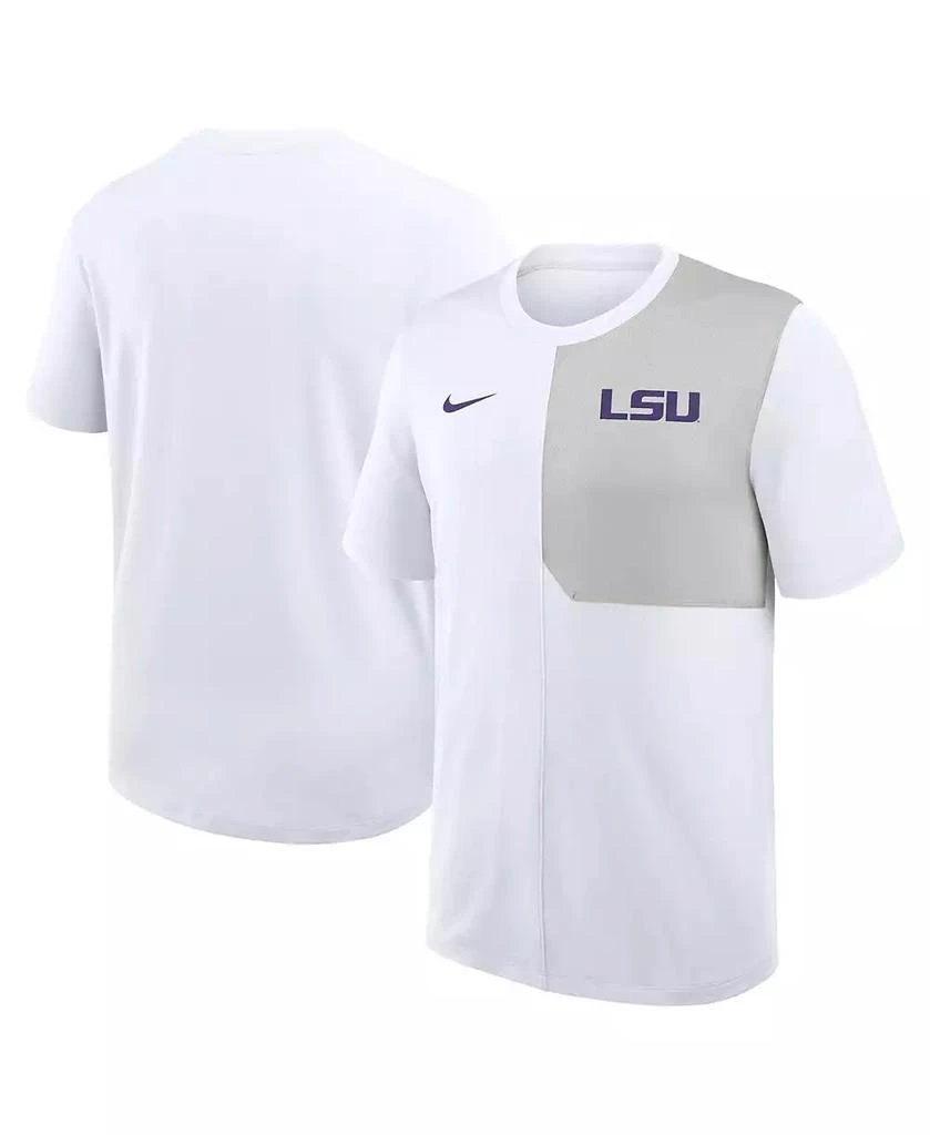 NIKE Men's White LSU Tigers 2025 Sideline UV Performance Coach T-Shirt ...