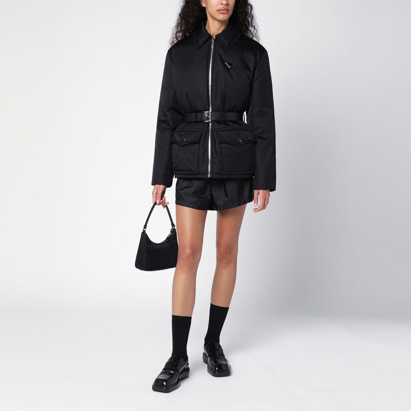 Prada Black Re-Nylon jacket with belt - Jackets - BeyondStyle Prada Black Re-Nylon jacket with belt - Jackets - BeyondStyle