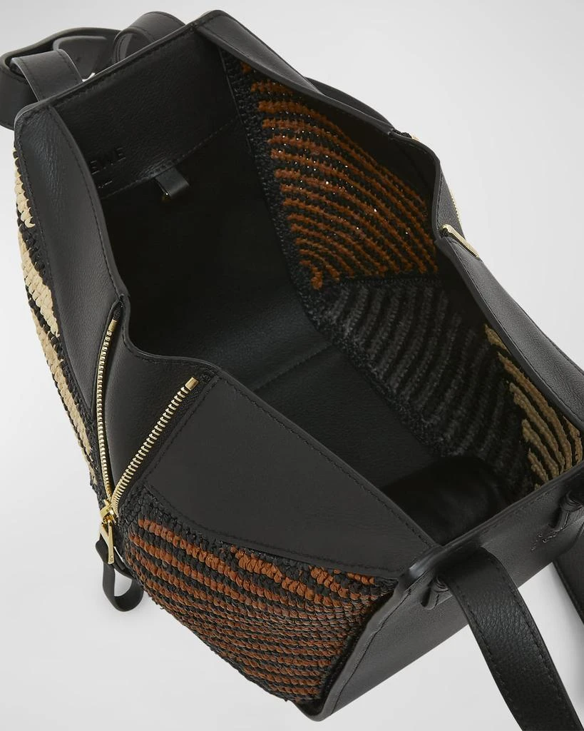 Loewe x Paula’s Ibiza Hammock Compact Top-Handle Bag in Striped Raffia ...