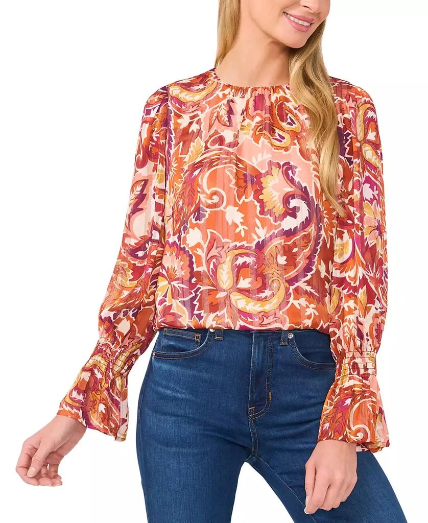 CeCe Women's Smocked-Cuff Blouse - Shirts - BeyondStyle