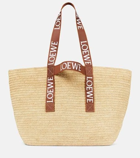 Loewe Fold Shopper raffia basket bag - Tote Bags - Free Shipping ...