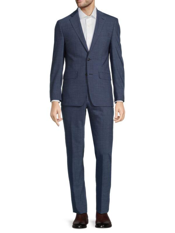 Calvin Klein Slim Fit Wool Blend Suit DARK BLUE 46 L Blazers Free Shipping BeyondStyle