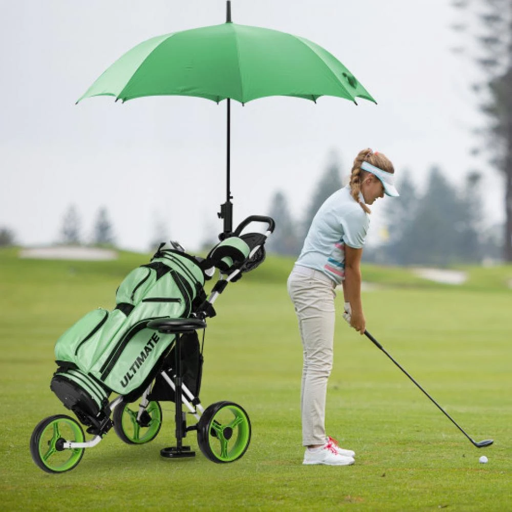 Hivvago 3 Wheels Folding Golf Push Cart with Seat Scoreboard and ...