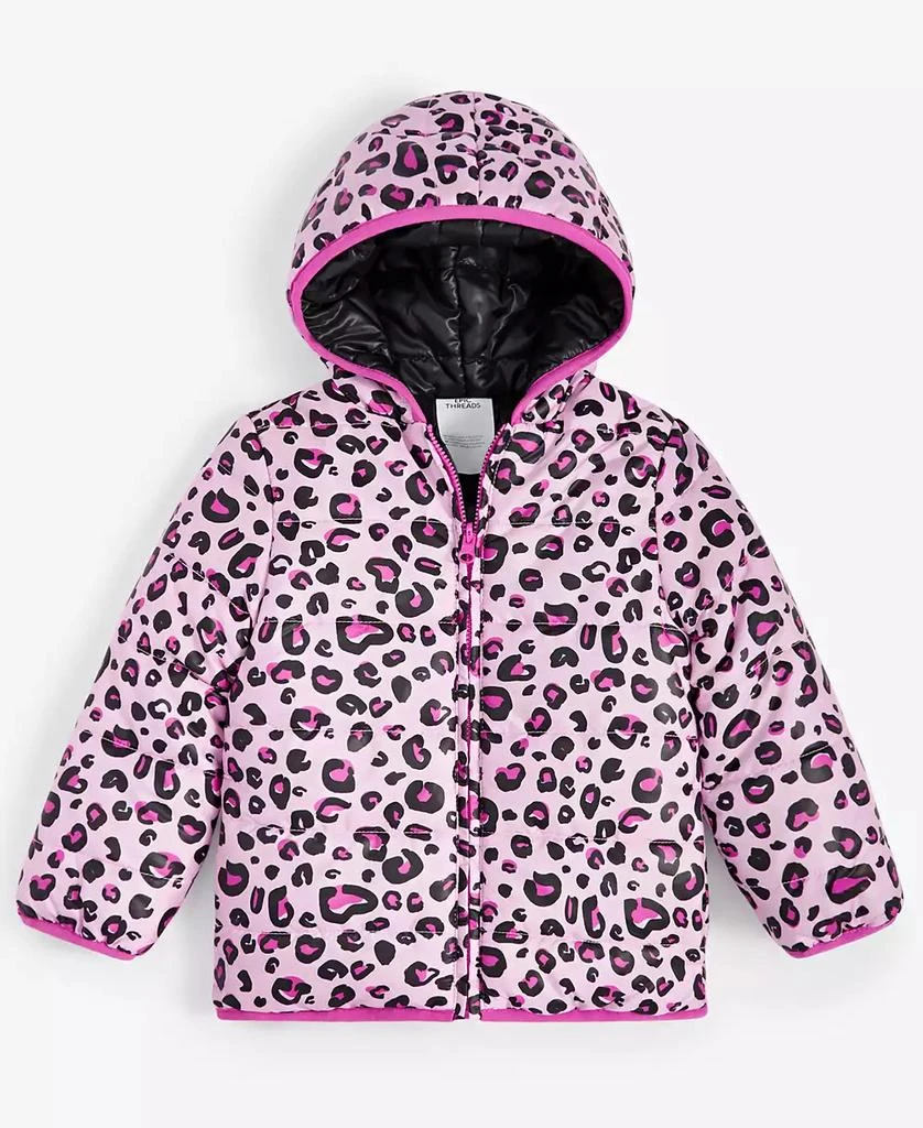 Epic Threads Toddler Girls Cat-Print Reversible Puffer Jacket, Created ...