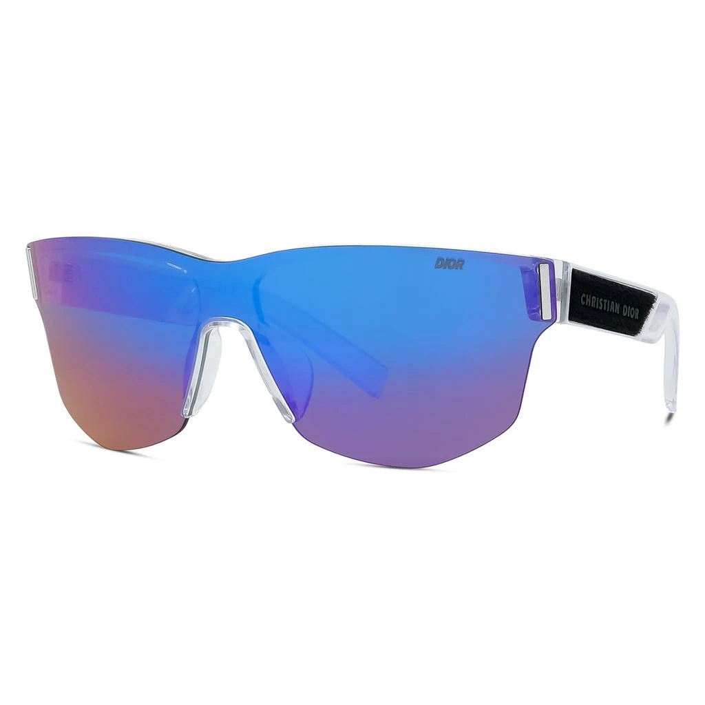 Shield Rimless, With A Crystal Frame And Blue With Red Flash Lens. – On ...