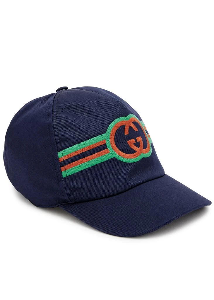 GUCCI KIDS Logo-embroidered cotton cap - Kid's Clothing - BeyondStyle