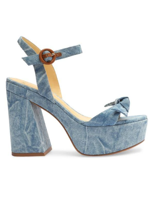 Alexandre Birman Clarita 120MM Acid Denim Platform Sandals - Sandals ...