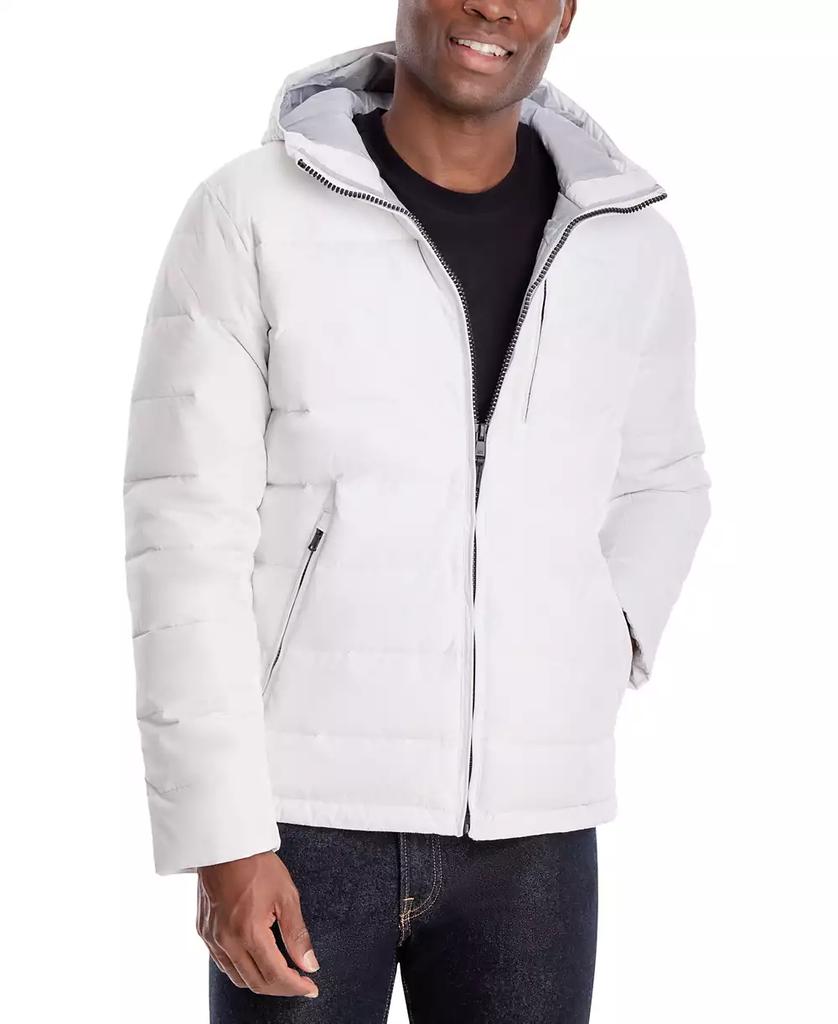 Michael Kors Men s Hooded Puffer Jacket Created For Macy s White S Coats Free Shipping BeyondStyle