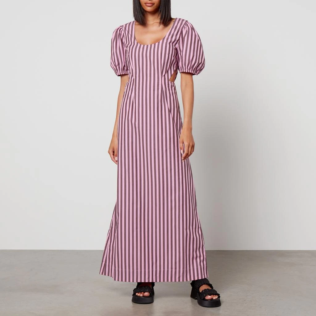 Ganni Striped Organic Cotton Midi Dress - Dresses & Skirts - BeyondStyle