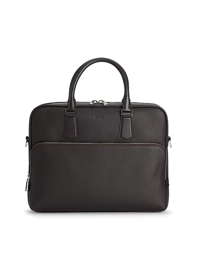 Hugo Boss Grained Italian-Leather Document Case with Embossed Logo ...