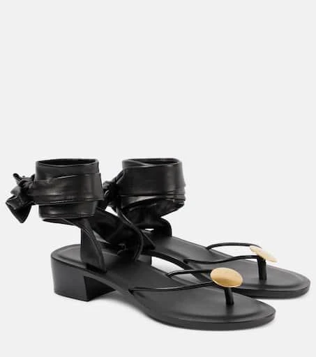 The Row Cord leather thong sandals - Sandals - Free Shipping - BeyondStyle