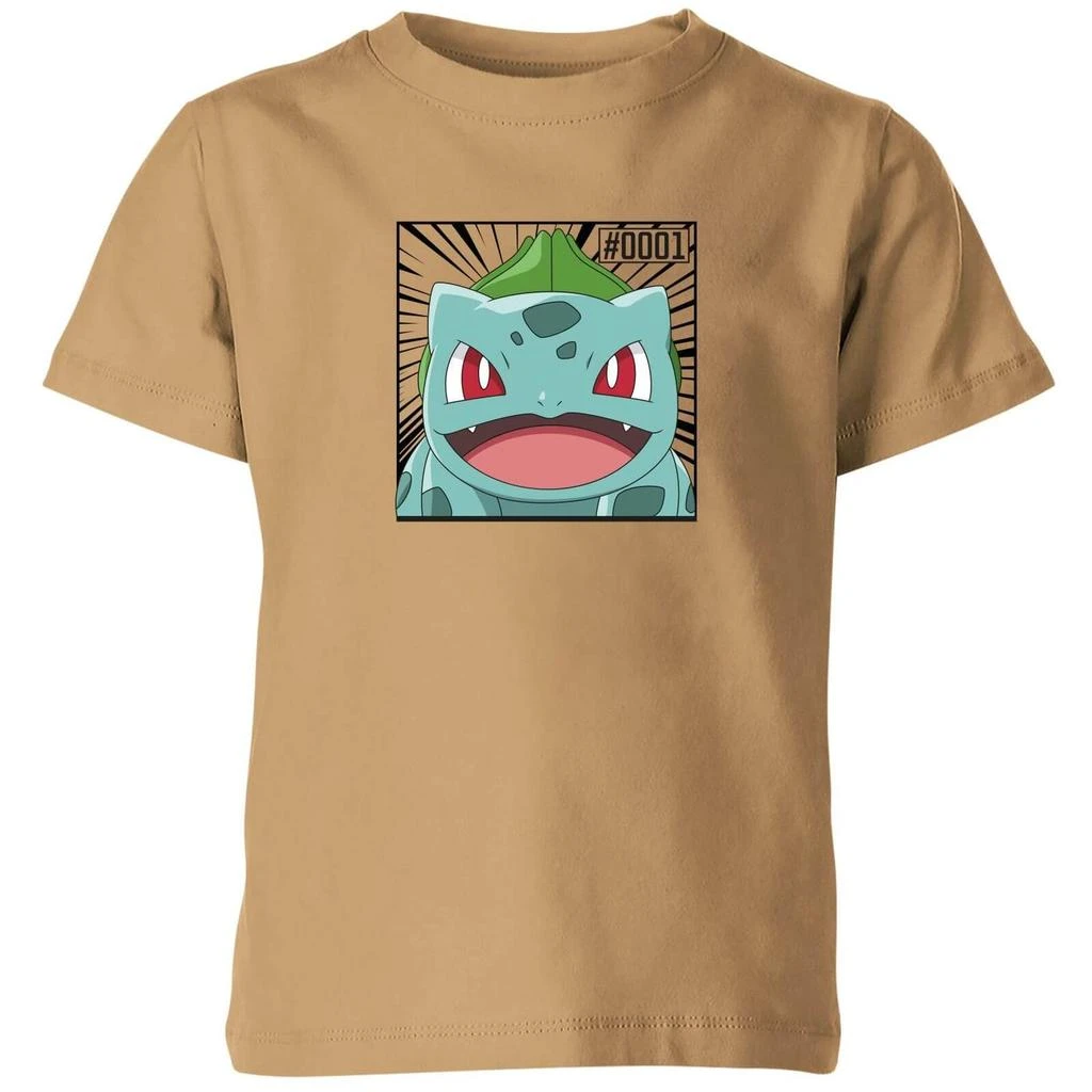 Original Hero Pokémon Pokédex Bulbasaur #0001 Kids' T-Shirt - Tan - Kid ...