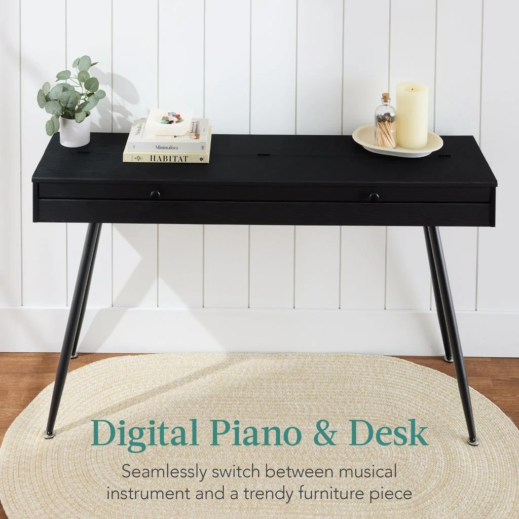 Best Choice Product Modern 88 Key Fully Weighted Desk Style Digital ...