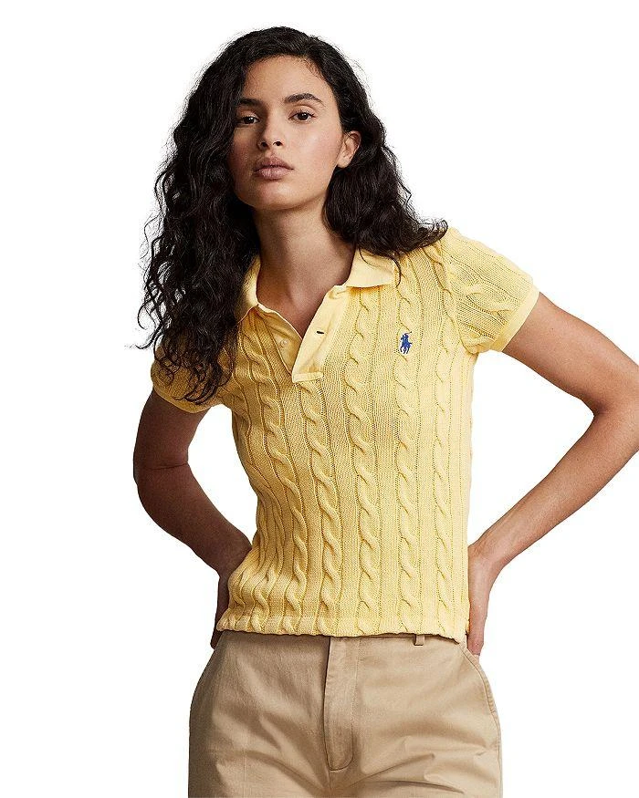 Ralph Lauren Cable Knit Polo Shirt - Sweaters - Free Shipping - BeyondStyle
