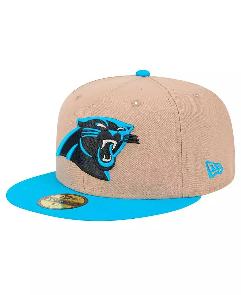 New Era Men's Tan Carolina Panthers Logo Main 59FIFTY Fitted Hat - Hats ...