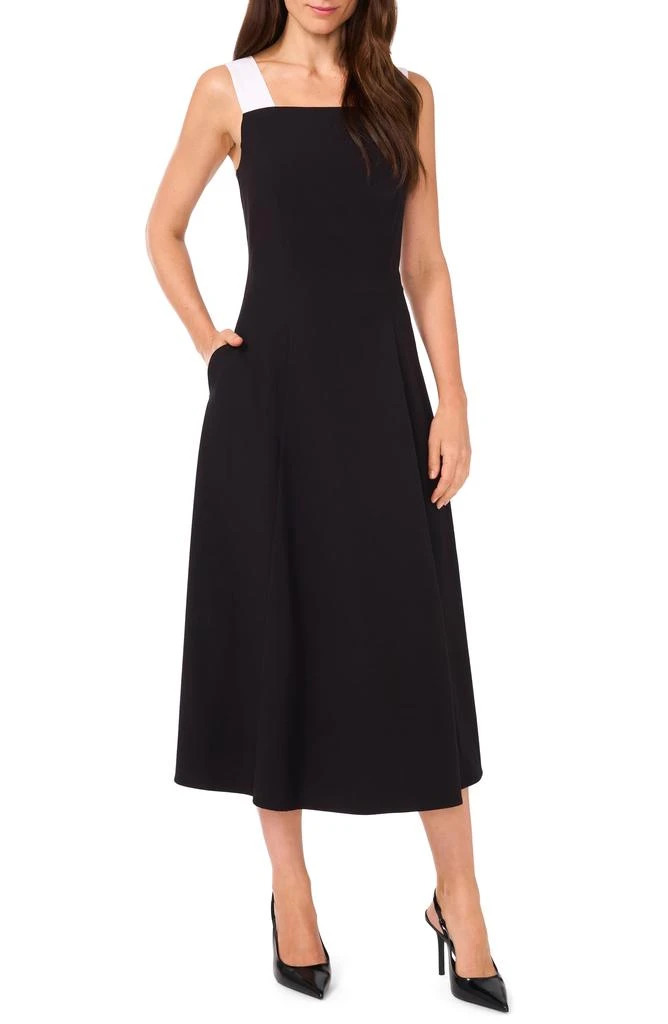 Contrast Strap Midi Dress – On Sale Now with Up to 79% Off | Discover ...