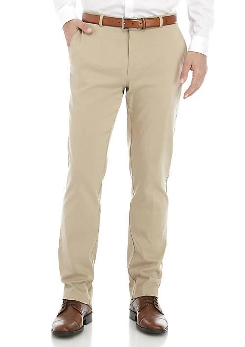 Tommy Hilfiger Tan Stretch Dress Pants - BeyondStyle