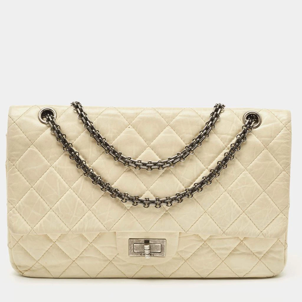 Chanel Chanel Ivory Aged Quilted Leather Reissue 2.55 Classic 227 Flap ...