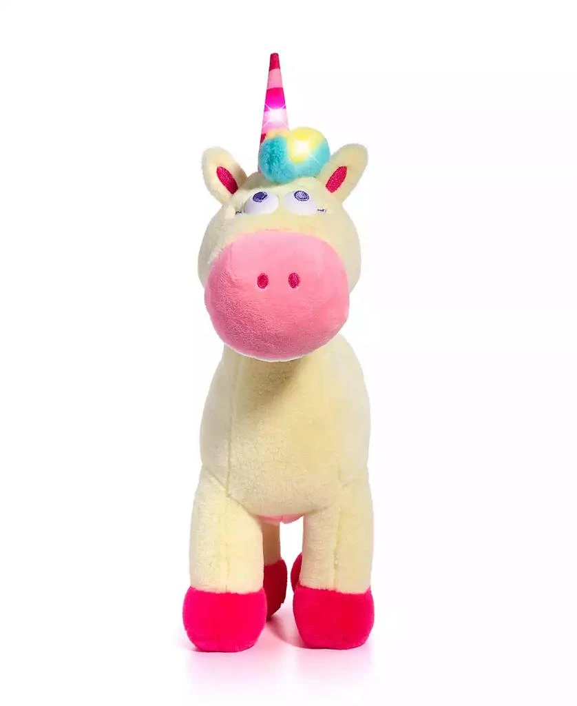 Geoffrey's Toy Box 14" Glow Brights Toy Plush LED with Sound Unicorn ...