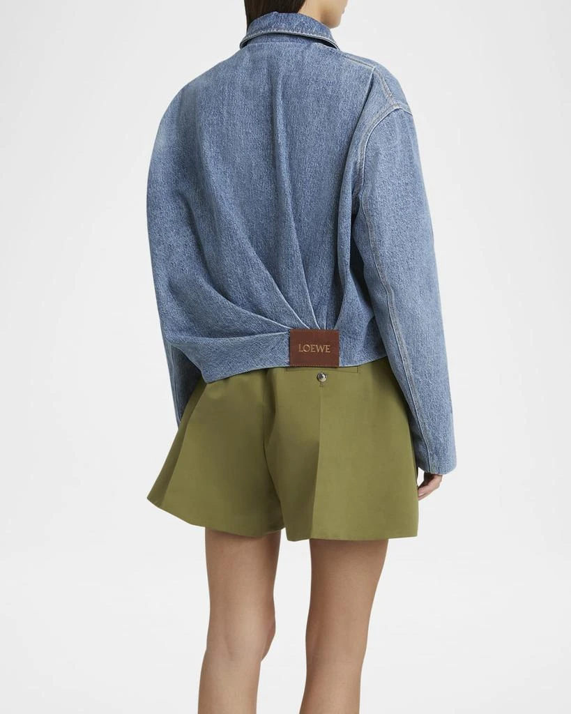 Loewe Draped Denim Bomber Jacket - Jackets - Free Shipping - BeyondStyle