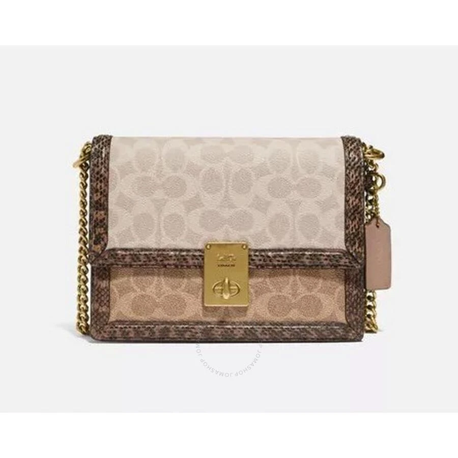 Coach Ladies Hutton Signature Canvas With Snakeskin Detail Shoulder Bag ...
