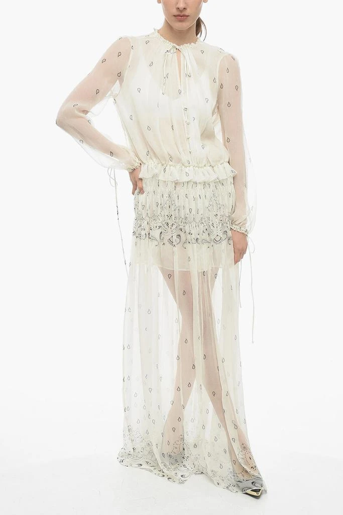 AMIRI Amiri Paisley Patterned Silk Chiffon Maxi Dress - Dresses ...